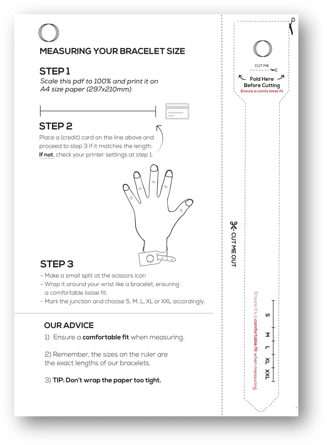 Men's Bracelet Size Chart - Find Your Size - NineTwoFive