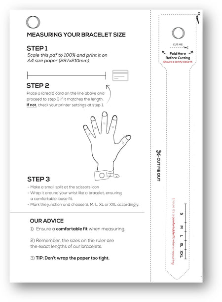 Men's Bracelet Size Chart - Find Your Size - NineTwoFive