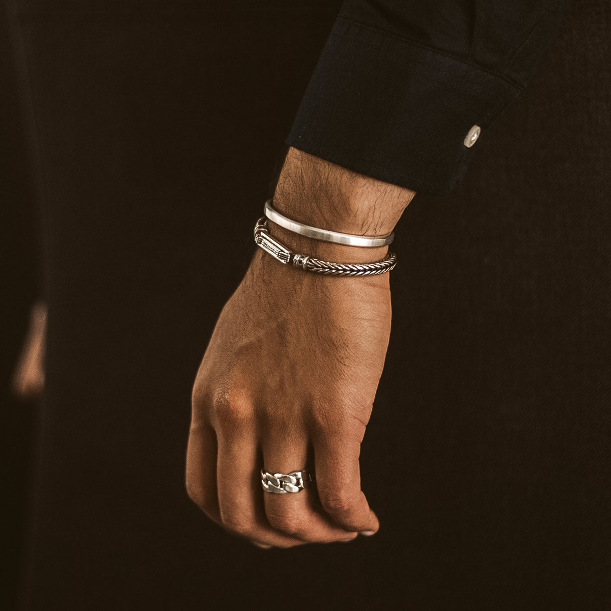 Men's Sterling Silver Bracelet - Adam | NineTwoFive